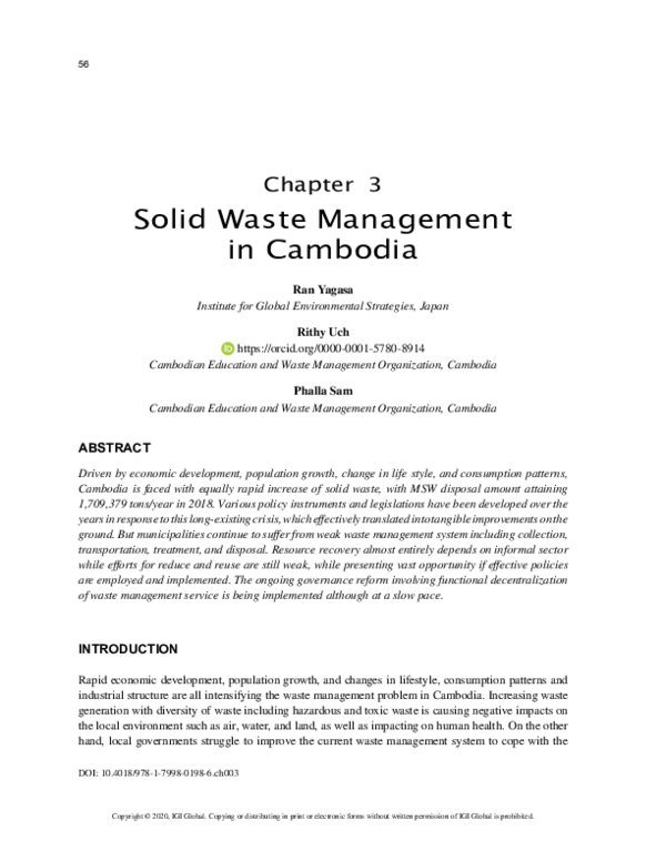 (PDF) Solid Waste Management in Cambodia