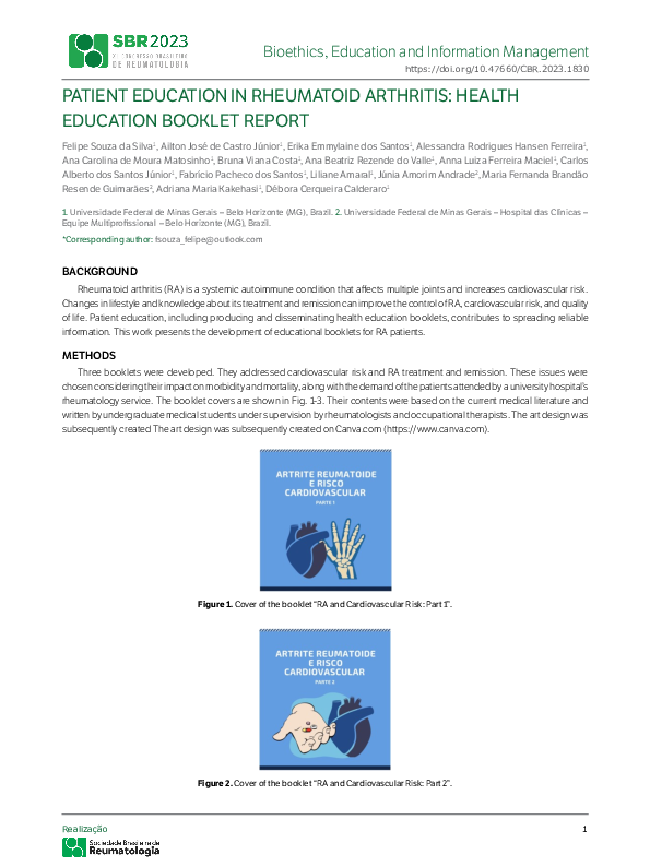 (PDF) Patient Education in Rheumatoid Arthritis: Health Education ...