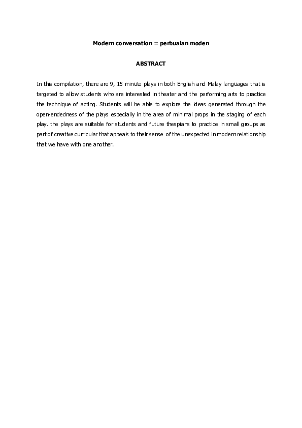 (PDF) Modern conversations = perbualan moden
