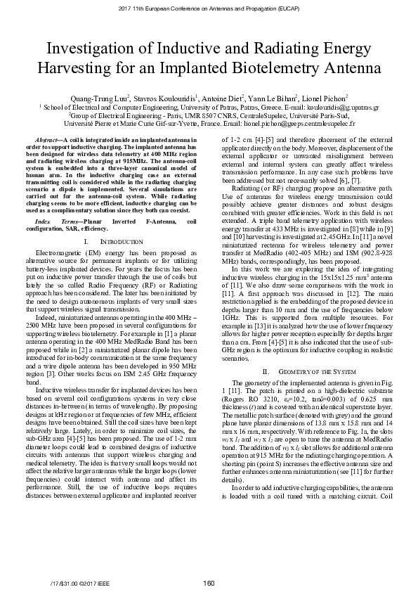 (PDF) Investigation of inductive and radiating energy harvesting for an ...