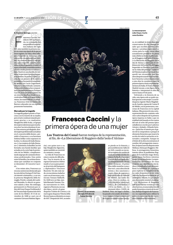 (PDF) Francesca Caccini y la primera ópera de una mujer: historia en ...