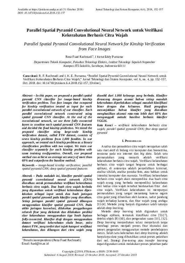 (PDF) Spatial Pyramid Convolutional Neural Network for Kinship Verification from Face Images