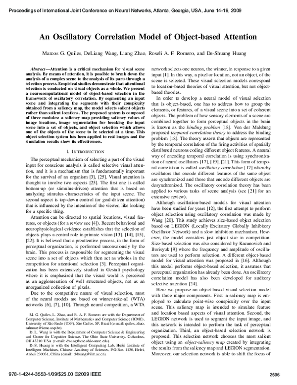 (PDF) An oscillatory correlation model of object-based attention