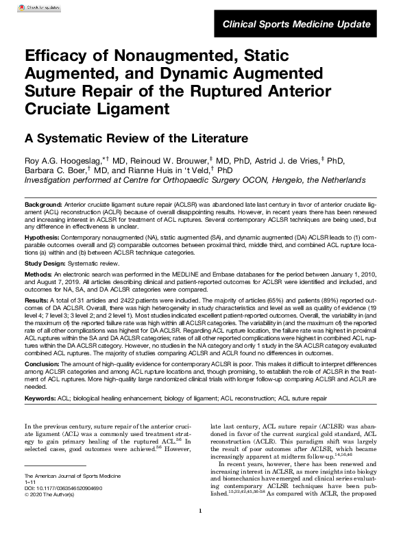(PDF) Efficacy of Nonaugmented, Static Augmented, and Dynamic Augmented ...