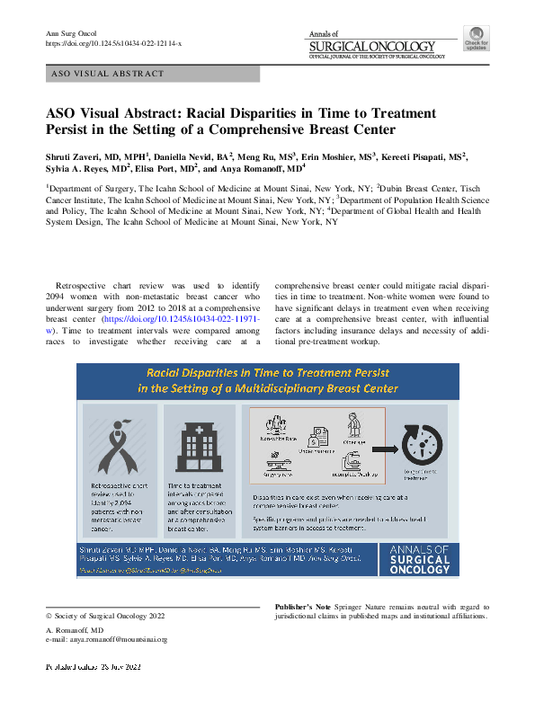 (PDF) ASO Visual Abstract: Racial Disparities in Time to Treatment ...