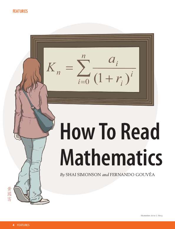 (PDF) How To Read Mathematics FEATURES