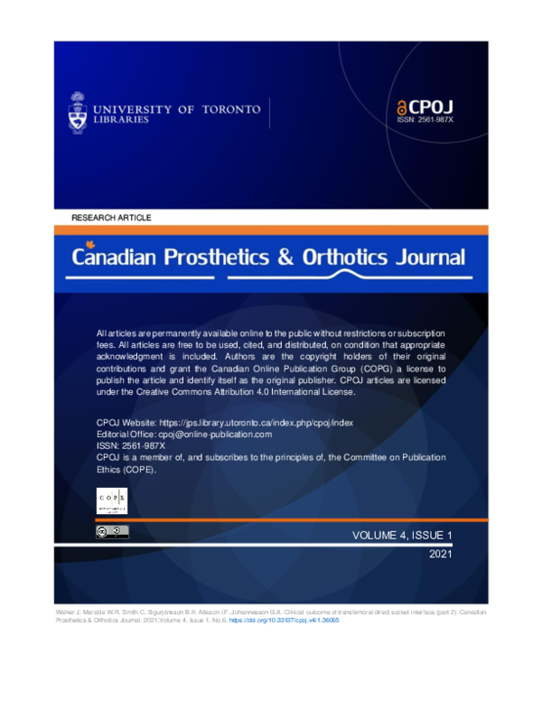 (PDF) Clinical Outcome of Transfemoral Direct Socket Interface (Part 2)