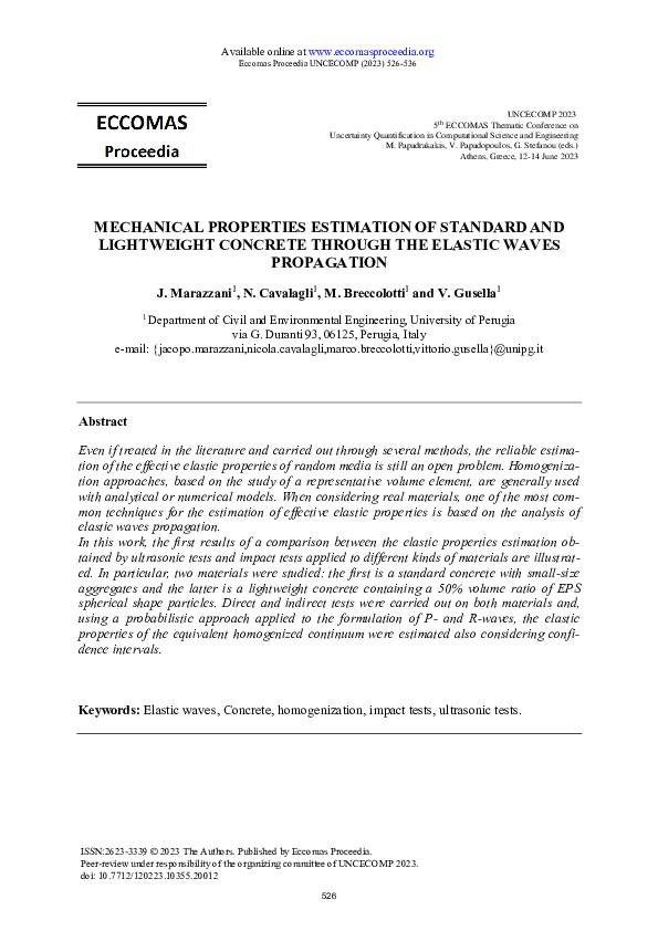 (PDF) Mechanical Properties Estimation of Standard and Lightweight Concrete Through the Elastic ...