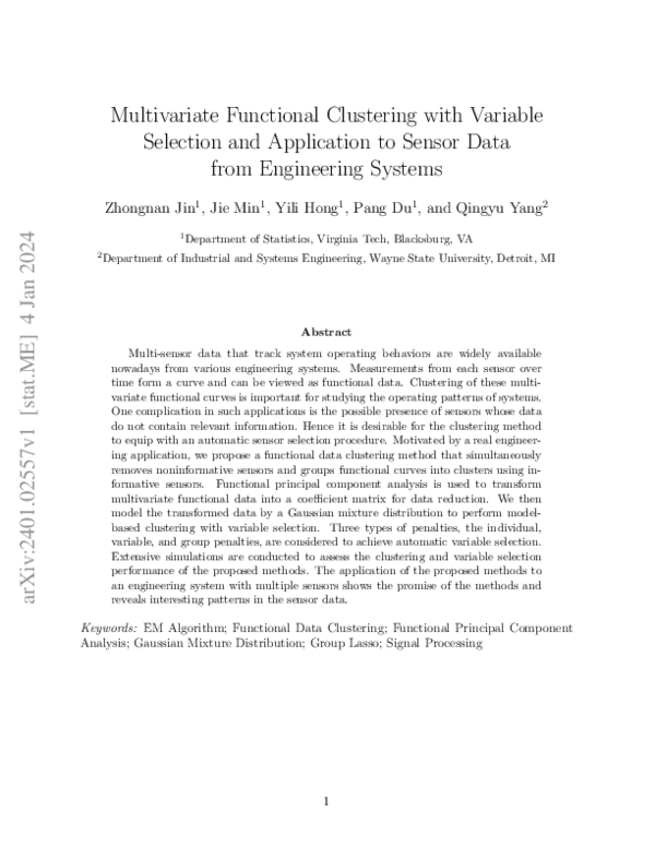 (PDF) Multivariate Functional Clustering with Variable Selection and Application to Sensor Data ...
