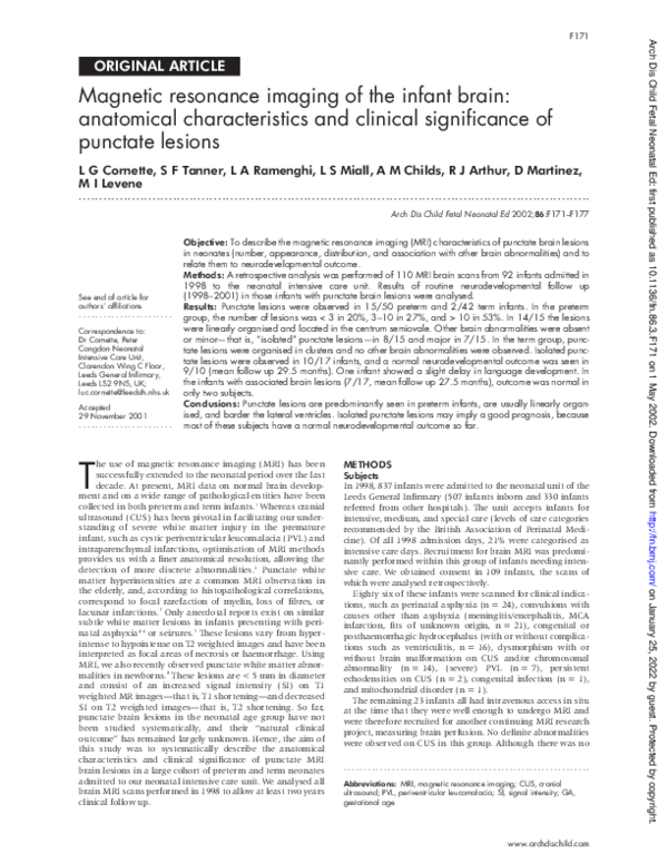 (PDF) Magnetic resonance imaging of the infant brain: anatomical ...