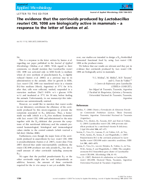 (PDF) The evidence that the corrinoids produced byLactobacillus ...