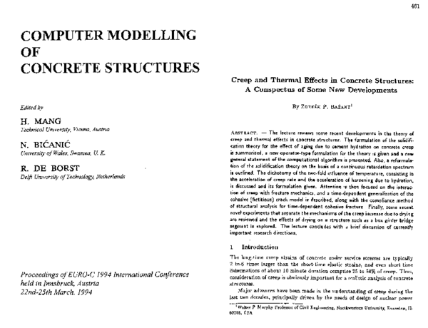 Pdf Computer Modelling Of Concrete Structures