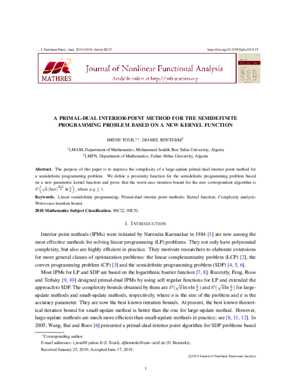 A feasible primal–dual interior point method for linear semidefinite programming