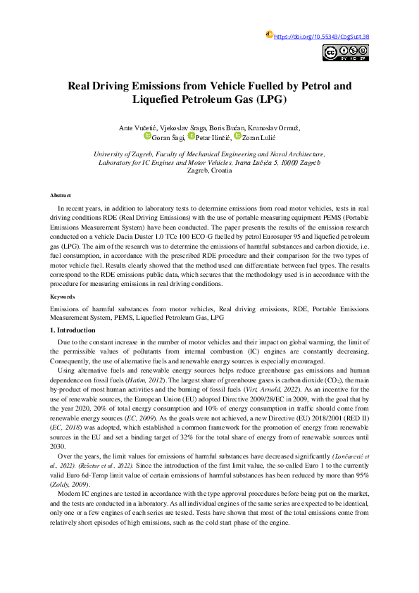 (PDF) Real Driving Emission from Vehicle Fuelled by Petrol and ...