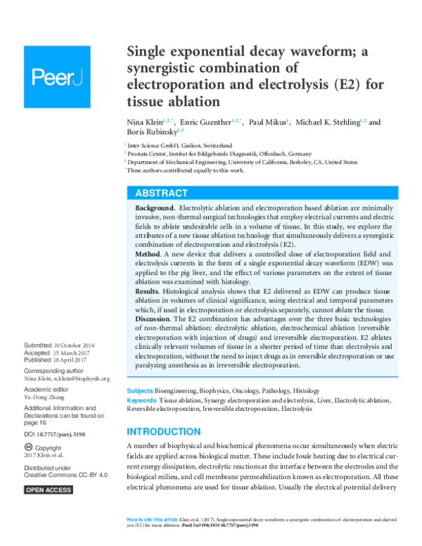 (PDF) Single exponential decay waveform; a synergistic combination of ...