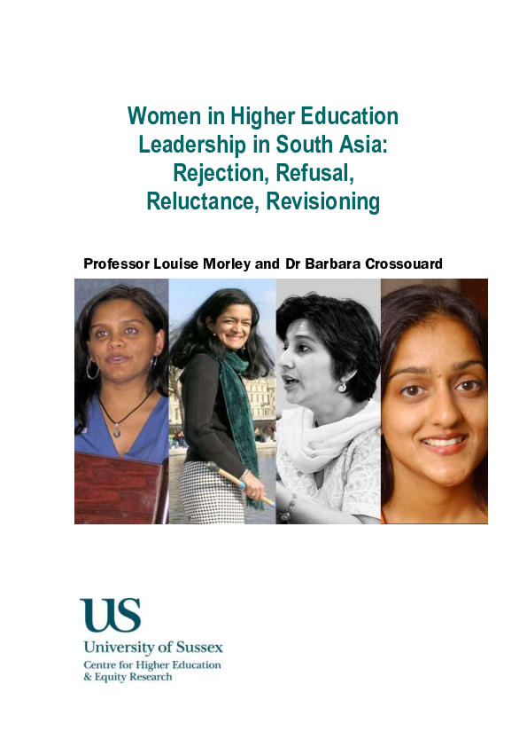 (PDF) Women in higher education leadership in South Asia: rejection ...