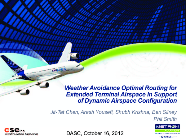 (PDF) Weather avoidance optimal routing for extended terminal airspace in support of Dynamic ...