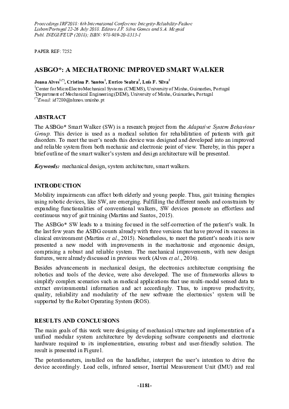 (PDF) ASBGO*: a mechatronic improved smart walker