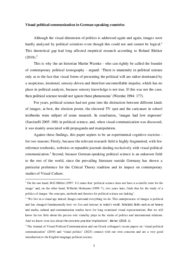 (PDF) Visual political communication in German-speaking countries