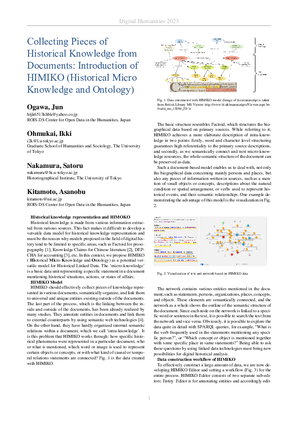 (PDF) Collecting Pieces of Historical Knowledge from Documents: Introduction of HIMIKO ...