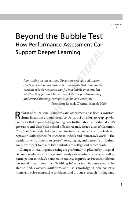 (PDF) Beyond the Bubble Test