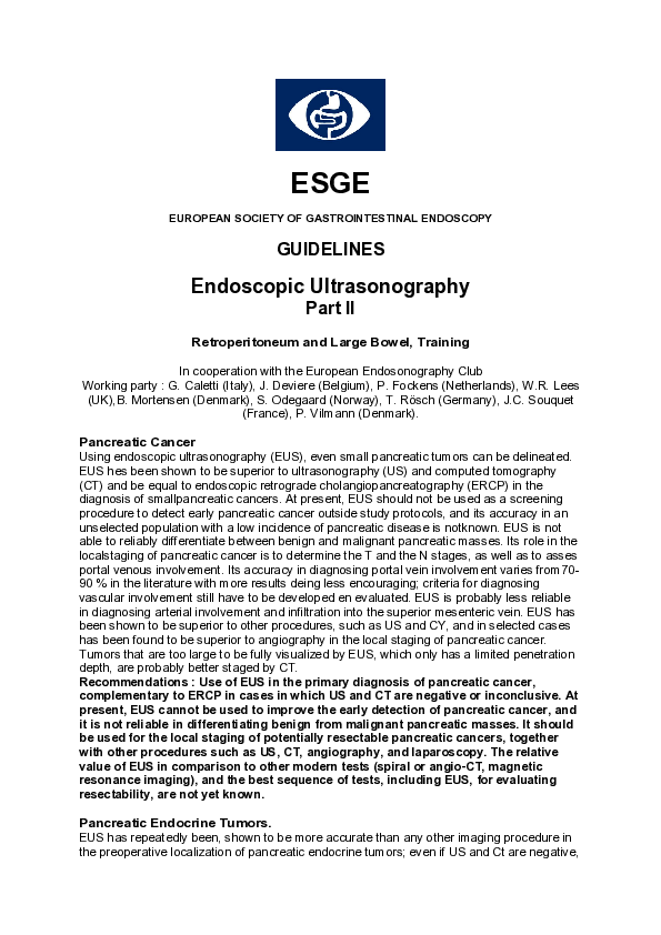(PDF) Guidelines of the European Society of Gastrointestinal Endoscopy ...