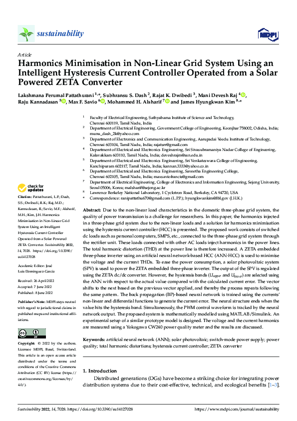 (PDF) Harmonics Minimisation in Non-Linear Grid System Using an Intelligent Hysteresis Current ...