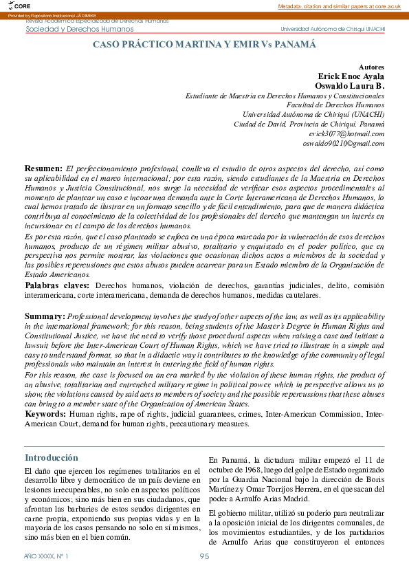 (PDF) Caso práctico Martina y Emir vs Panamá