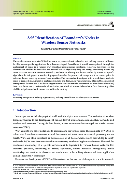 (PDF) Self-Identification of Boundary’s Nodes in Wireless Sensor Networks