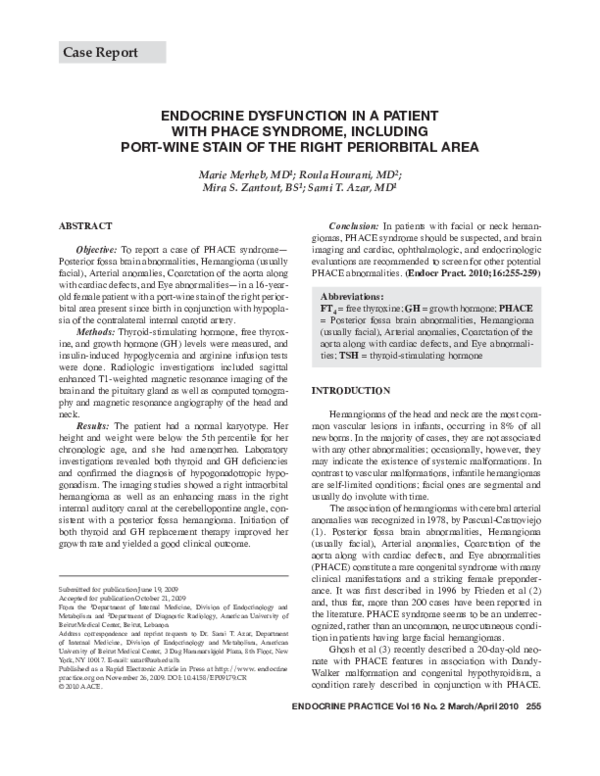 (PDF) Endocrine Dysfunction in A Patient with Phace Syndrome, Including ...