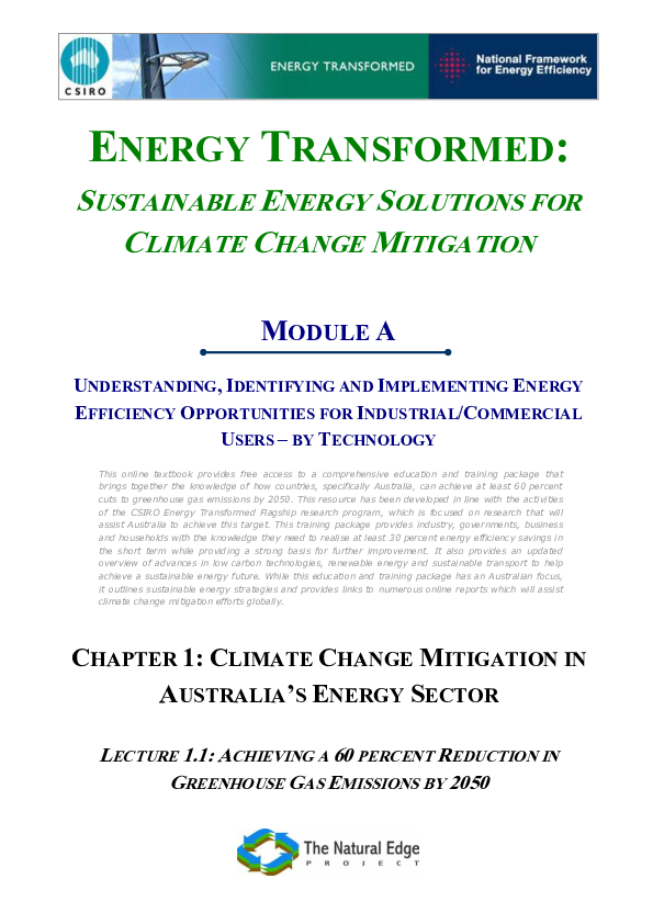 (PDF) Energy transformed: Sustainable energy solutions for climate ...