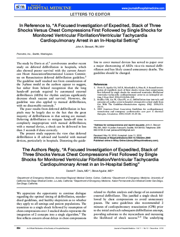 (PDF) In reference to, "A focused investigation of expedited, stack of ...