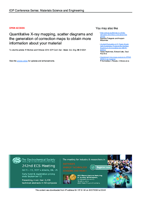 (PDF) Quantitative X-ray mapping, scatter diagrams and the generation of correction maps to ...