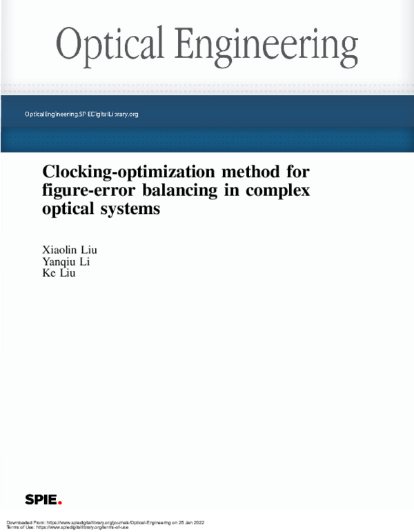 (PDF) Optical
