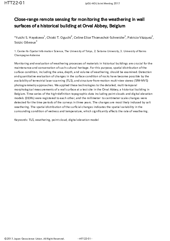 (PDF) Close-range remote sensing for monitoring the weathering in wall ...