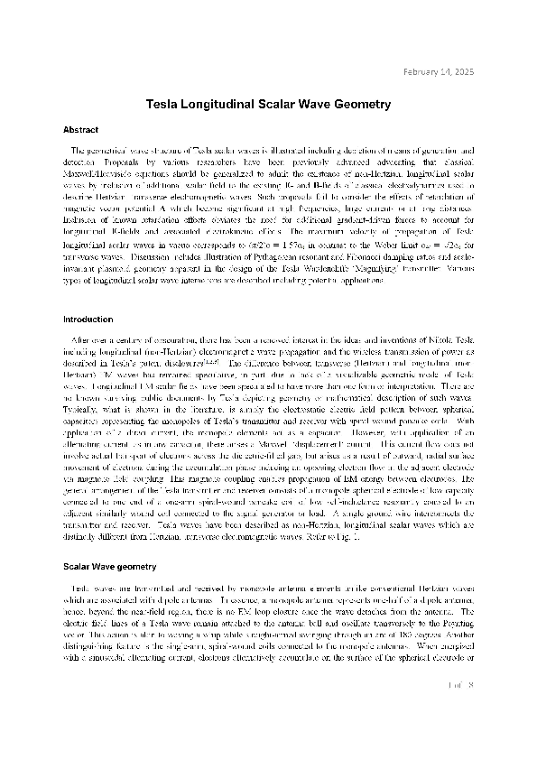 (PDF) Tesla Scalar Wave Geometry