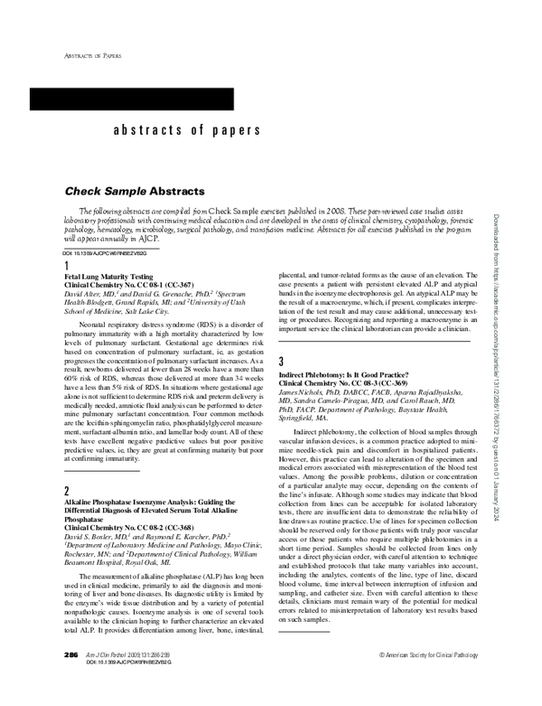 (PDF) Check Sample Abstracts