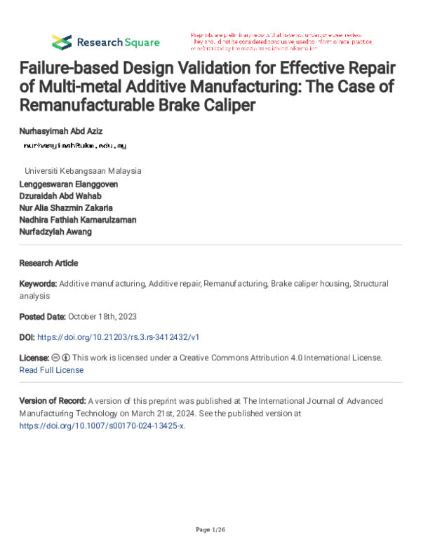 (PDF) Failure-based Design Validation for Effective Repair of Multi ...