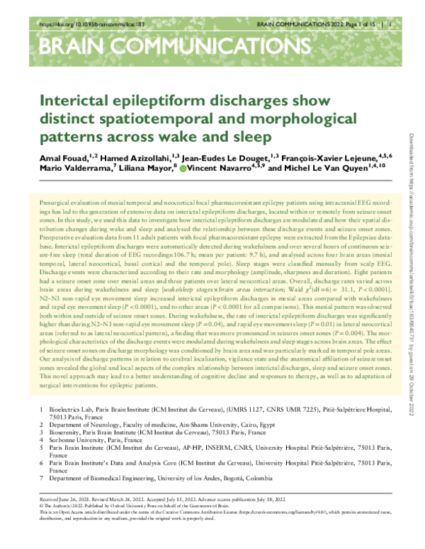 (PDF) Interictal epileptiform discharges show distinct spatiotemporal ...