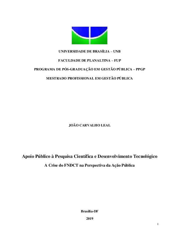 (PDF) UNIVERSIDADE DE BRASÍLIA -UNB FACULDADE DE PLANALTINA -FUP ...