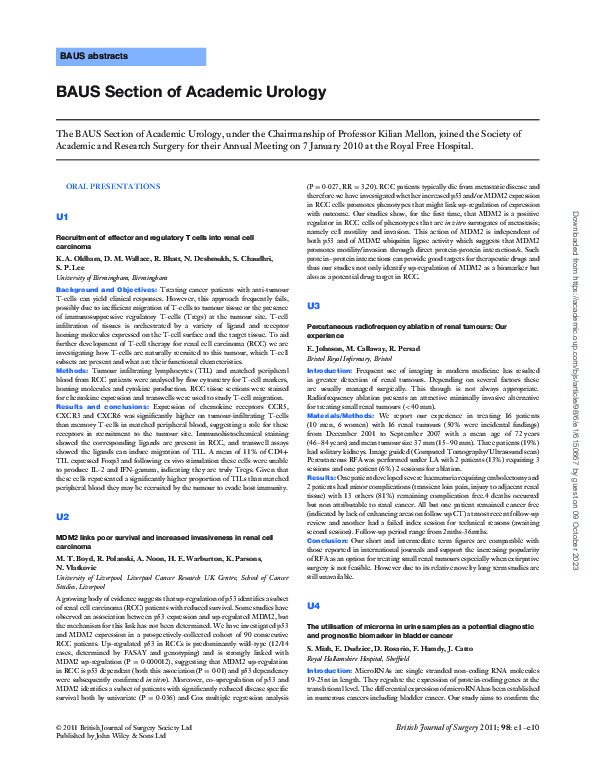 (PDF) BAUS Section of Academic Urology