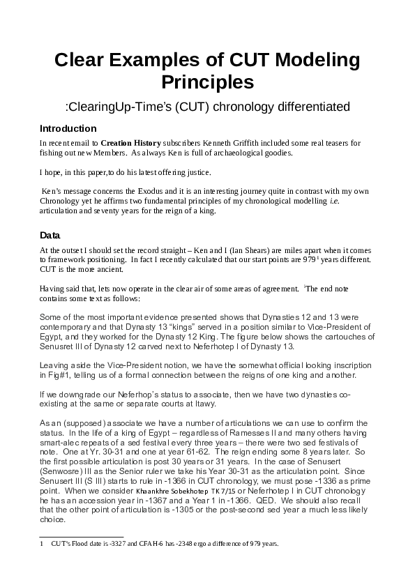 (PDF) Clear Examples of CUT Modeling Principles