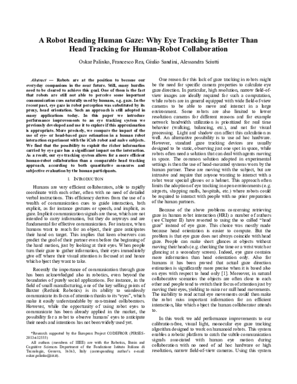 (PDF) Robot reading human gaze: Why eye tracking is better than head ...