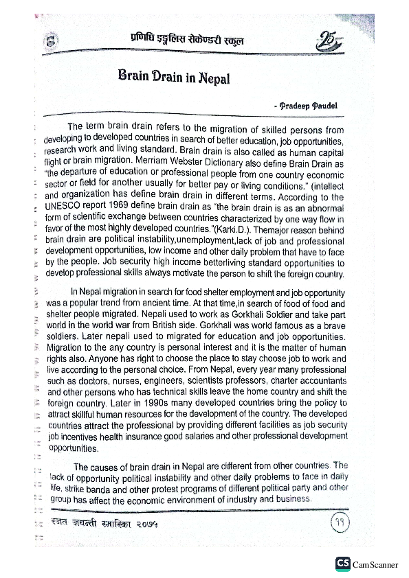 (PDF) Brain Drain in Nepal