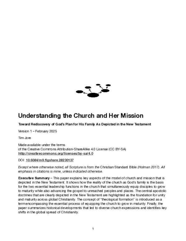 (PDF) Understanding the Church and Her Mission
