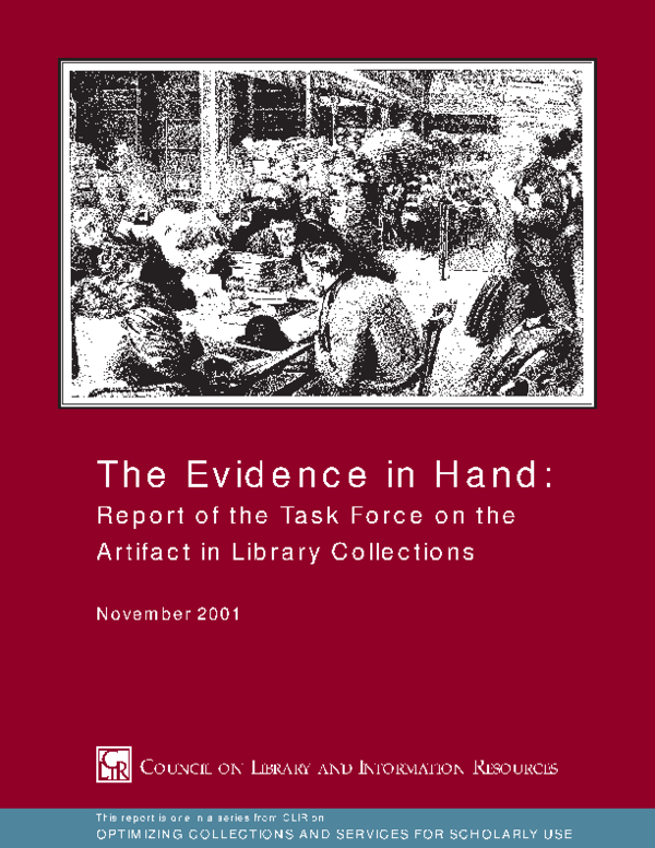 (PDF) The Evidence in Hand: Report of the Task Force on the Artifact in ...