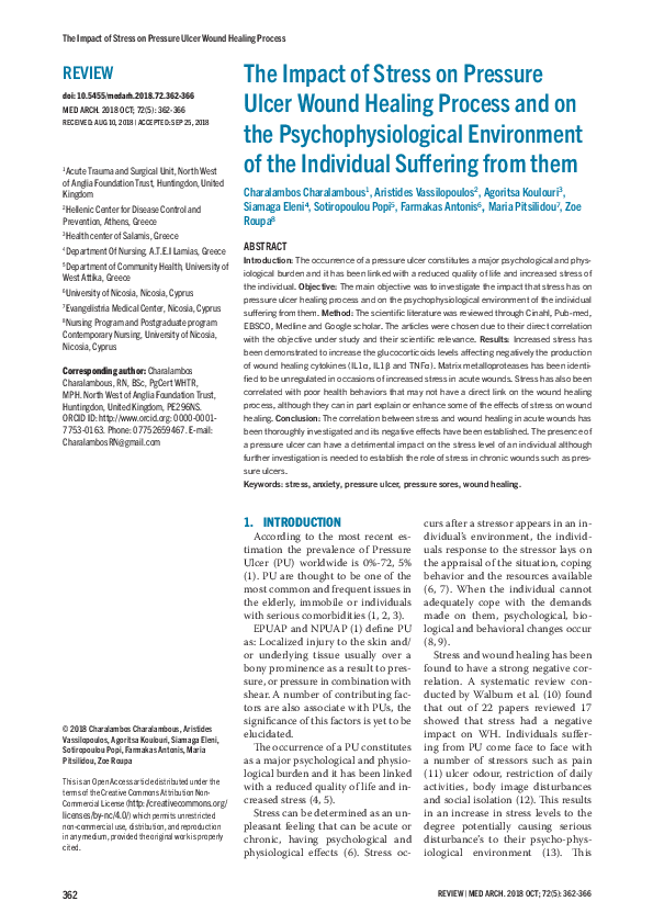 (PDF) The Impact of Stress on Pressure Ulcer Wound Healing Process and ...