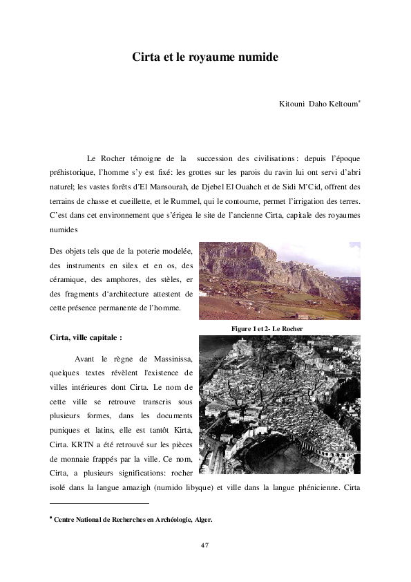 (PDF) Cirta et le royaume numide