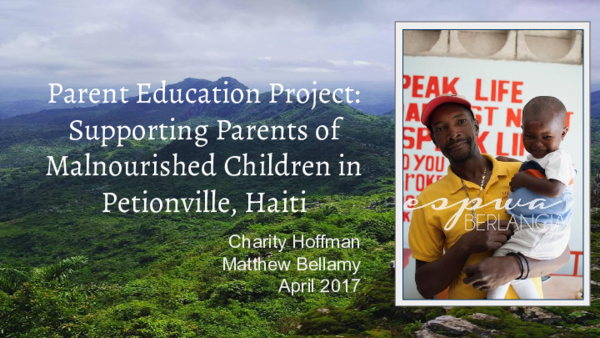 (PDF) Parent Education Project: Supporting Parents of Malnourished ...