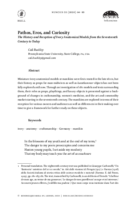 (PDF) Pathos, Eros, and Curiosity: The History and Reception of Ivory ...